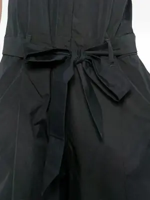 Max Mara Sleeveless V-neck Belted Wide Leg Jumpsuit