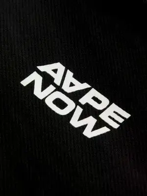 AAPE BY *A BATHING APE Moonface Logo-plaque Polo Shirt - Black