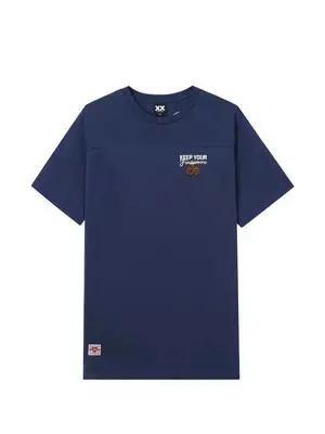 FINGERCROXX Embroidery Panelled T-shirt