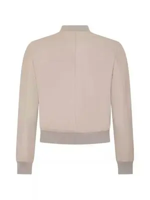 MOORER Leather Bomber Jacket - Neutrals