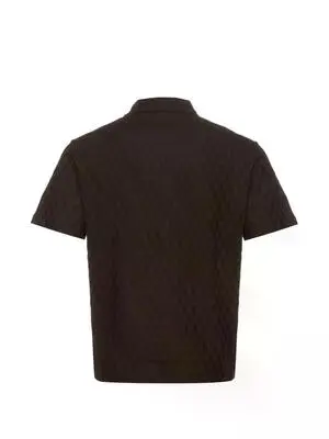 Emporio Armani Textured Polo Shirt - Brown