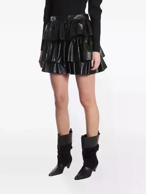 Stella McCartney Tiered Ruffle Mini Skirt - Black