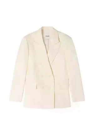 Sandro Double-breasted Tailored Blazer - Neutrals