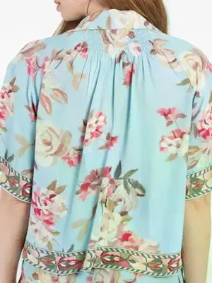 Derhy Angele Floral-print Short-sleeve Shirt