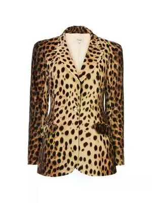 TEMPERLEY LONDON Nemera Leopard Print Single-breasted Blazer