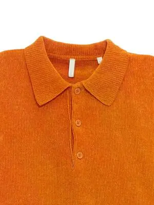 SUNFLOWER Chenile Half-button Polo Shirt - Orange