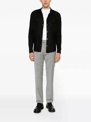 BERWICH Xretrolong Pleated Cuffed Trousers - Grey