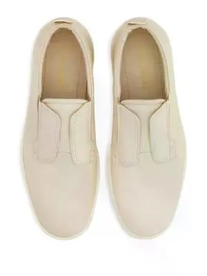 FERRAGAMO Gancini Embossed Loafers - Neutrals