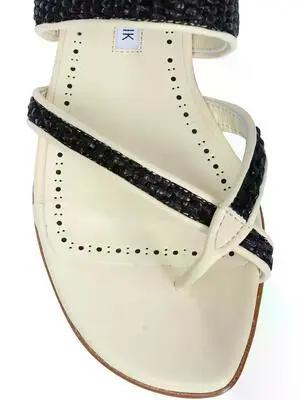 Manolo Blahnik Susara Thong-strap Flat Sandals