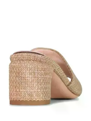 Agl Woven Open-toe Block Heel Sandals