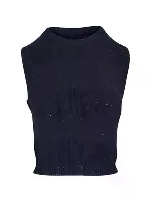 Brunello Cucinelli Sleeveless Knit Top - Blue