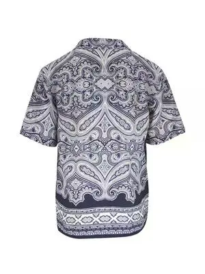 Orlebar Brown Paisley Woven Shirt - Blue