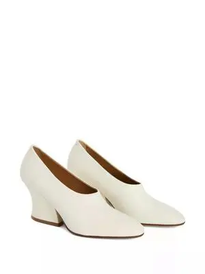 JIL SANDER Block Heel Pumps - White