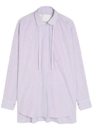 RÙADH The Dune Striped Cotton Shirt - Red