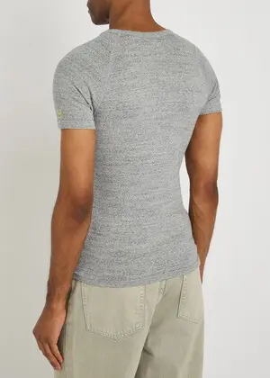 STRETCH FRAISE Ribbed Stretch-cotton T-shirt