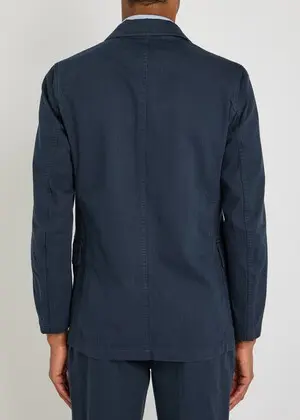 DRAKE'S Herringbone Cotton-twill Blazer
