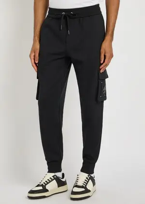 Moose Knuckles Hartsfield Tapered-leg Cotton Cargo Sweatpants - Black