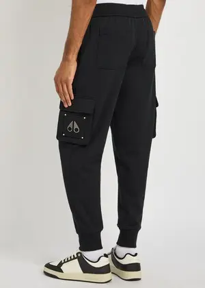Moose Knuckles Hartsfield Tapered-leg Cotton Cargo Sweatpants - Black