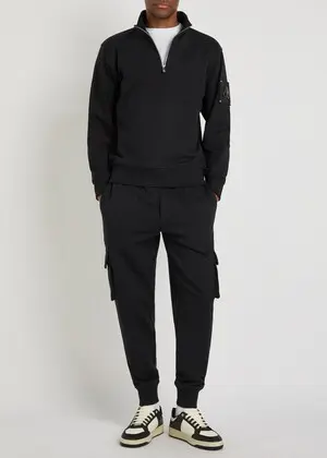 Moose Knuckles Hartsfield Tapered-leg Cotton Cargo Sweatpants - Black