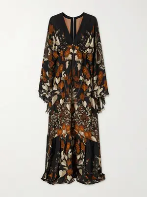 Johanna Ortiz Wildflower Rites Printed Maxi Dress - Brown