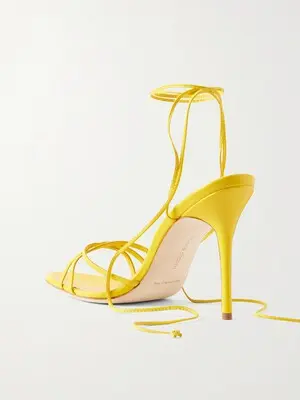 Manolo Blahnik Leva 105 Leather Sandals - Yellow