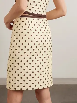 Posse Bowie Wrap-effect Polka-dot Midi Skirt