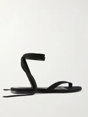 Proenza Schouler Suede Tie Fastening Sandals - Black