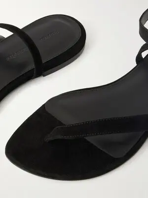 Proenza Schouler Suede Tie Fastening Sandals - Black