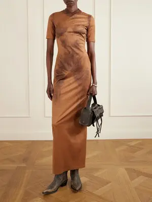 Acne Studios Dueda Printed Jersey Midi Dress