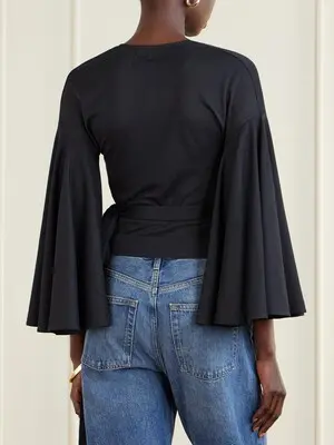 Jacquemus The Ventadou Paper-blend Wrap Top