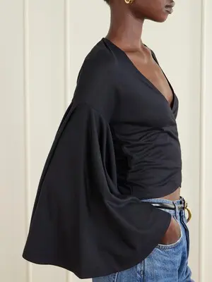 Jacquemus The Ventadou Paper-blend Wrap Top