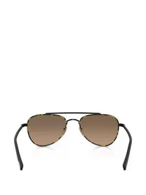 Oliver Spencer Aviator Sunglasses With Tortoiseshell Effect Brow Bar