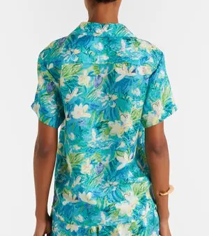 Chloé Floral Print Cotton-blend Shirt