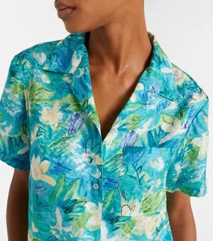Chloé Floral Cotton-blend Bowling Shirt