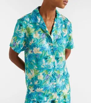 Chloé Floral Cotton-blend Bowling Shirt