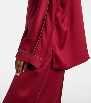Givenchy Silk Satin Button Down Shirt