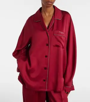 Givenchy Silk Satin Button Down Shirt