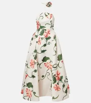 LEO LIN Floral Bustier Gown - Beige