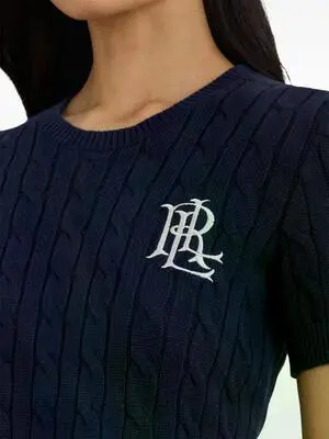 Ralph Lauren Cable-knit Logo Jumper - Blue