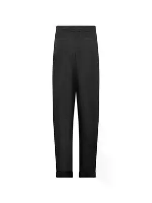 FRANZESE COLLECTION Stefano De Martino Turn-up Trousers - Black
