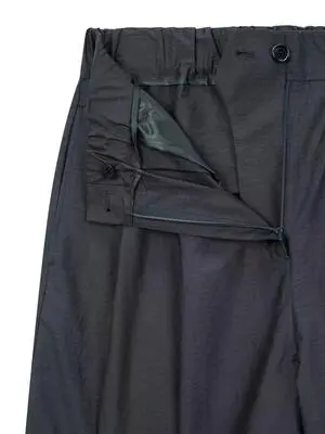 STUDIO TOMBOY Wide-leg Pleated Cotton Trousers - Grey