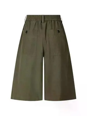 STUDIO TOMBOY Elasticated-waist Pleated Shorts - Green