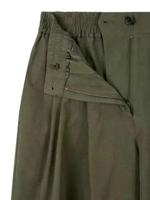 STUDIO TOMBOY Elasticated-waist Pleated Shorts - Green