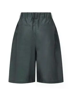 STUDIO TOMBOY Relaxed-fit Pleated Cotton Shorts - Grey