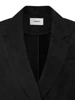 STUDIO TOMBOY Single-breasted Cotton Blazer - Black