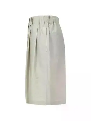 STUDIO TOMBOY Relaxed-fit Pleated Cotton Shorts - Neutrals