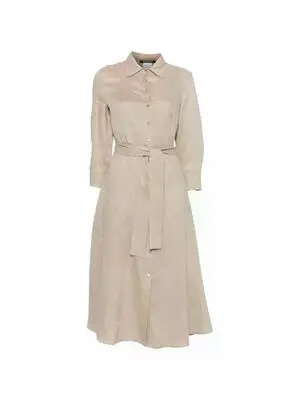 PENNYBLACK Tie-waist Midi Dress - Neutrals