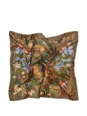Bimba Y Lola Jungle.print Scarf - Brown