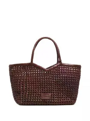 Bimba Y Lola Plaited Leather Tote Bag - Brown