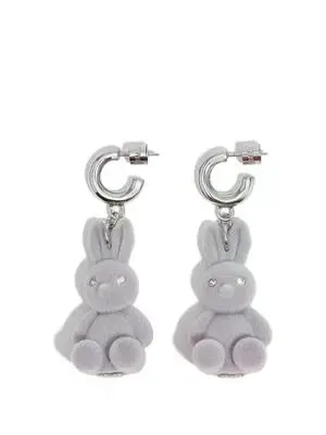 Bimba Y Lola Tone Charm Hoop Earrings - Silver